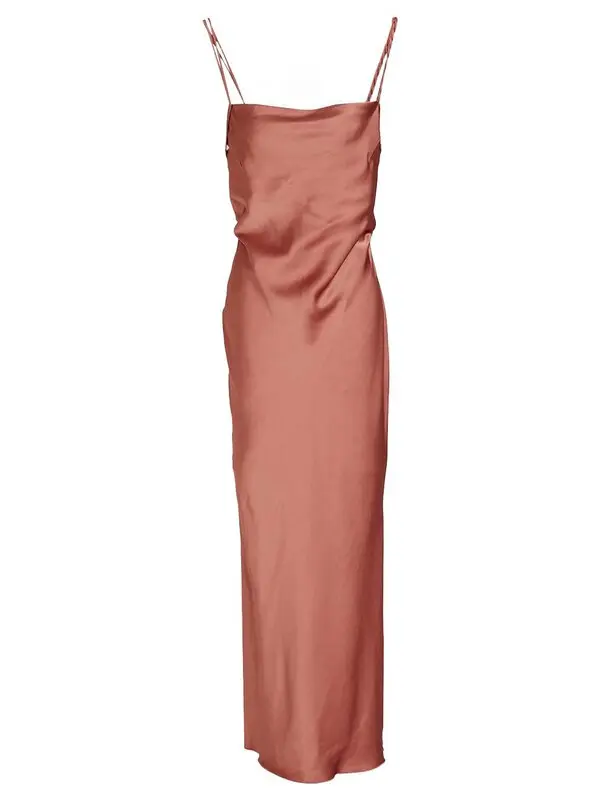 Nanushka Satin Midi Dress - Antique Rose