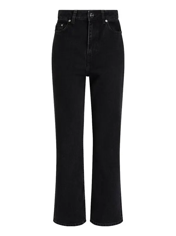 GANNI High-rise Bootcut Jeans - Black
