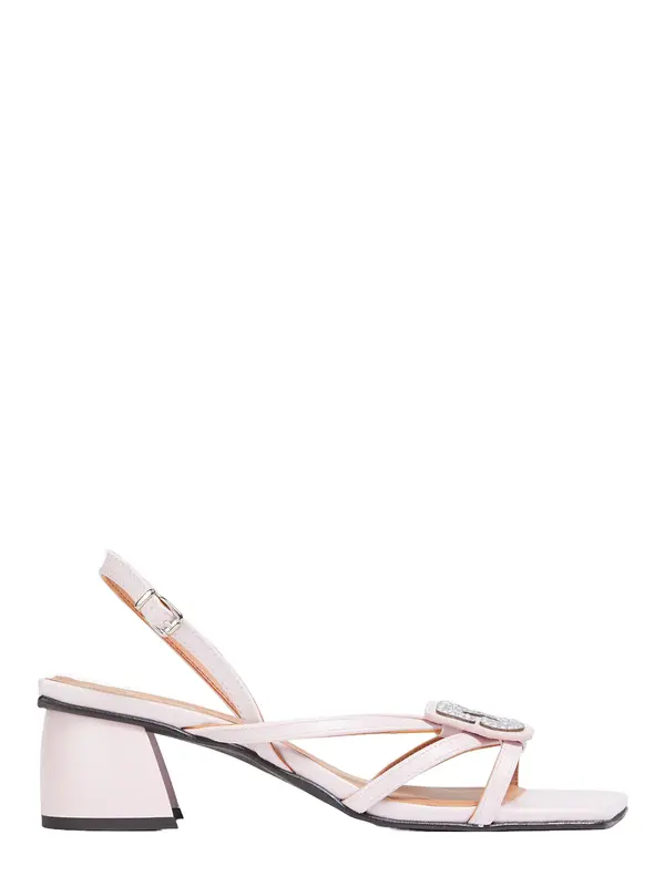 GANNI Embellished Sandals - Pastel Pink