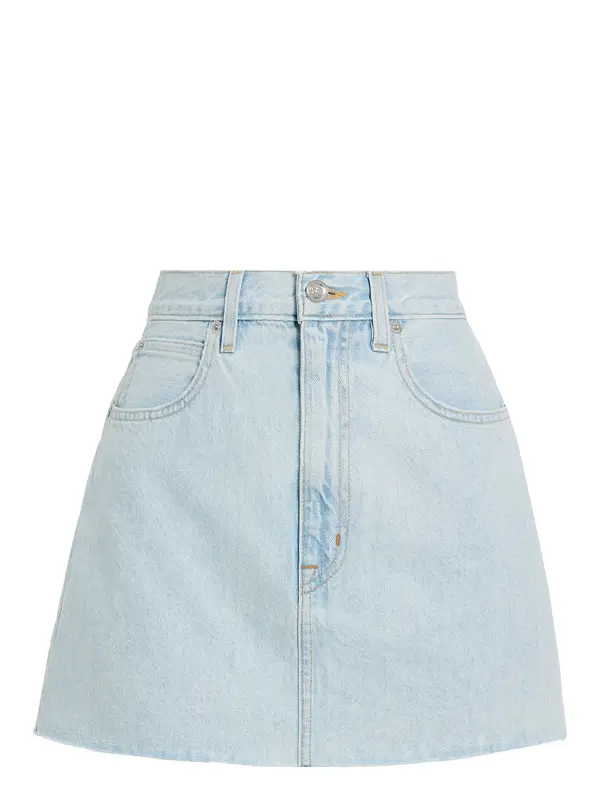 SLVRLAKE Flame Denim Mini Skirt - Light Denim