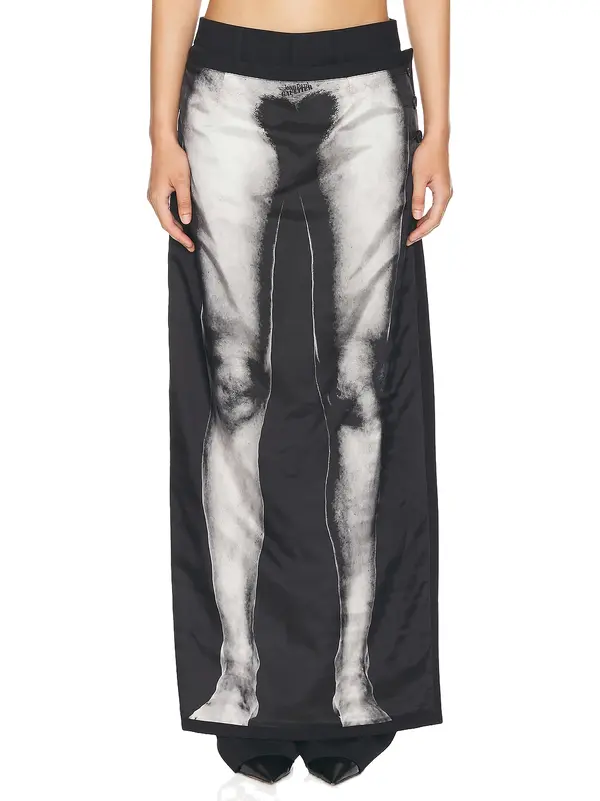 Jean Paul Gaultier Body Mariniere Printed Pant - Black & White