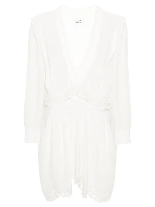 MARANT ETOILE Felie Lace-trim Dress - Neutrals