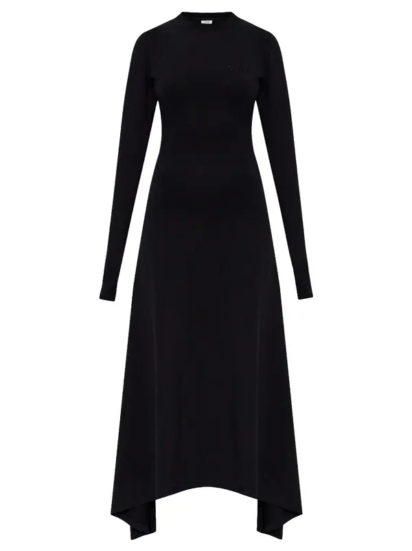 Vetements Logo-embroidered Maxi Dress - Black