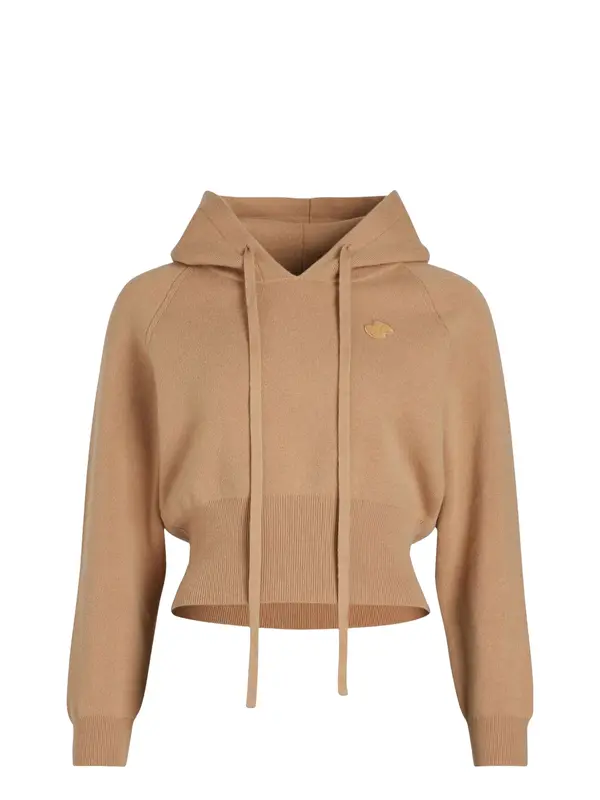 Patou Knitted Hoodie - Brown
