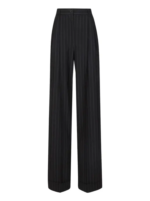 Dolce & Gabbana Pinstriped Trousers - Black