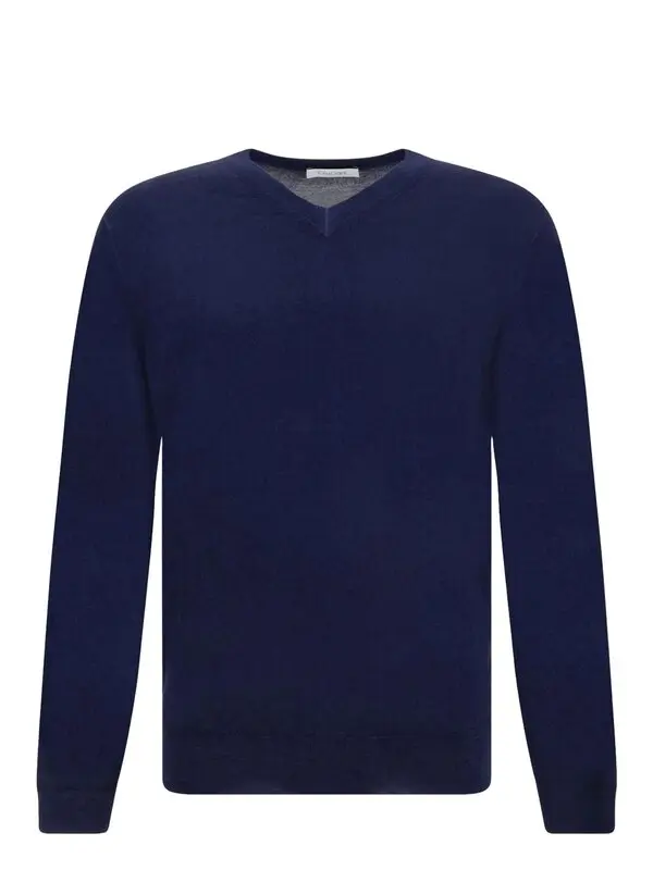 CRUCIANI V-neck Jumper - Blue