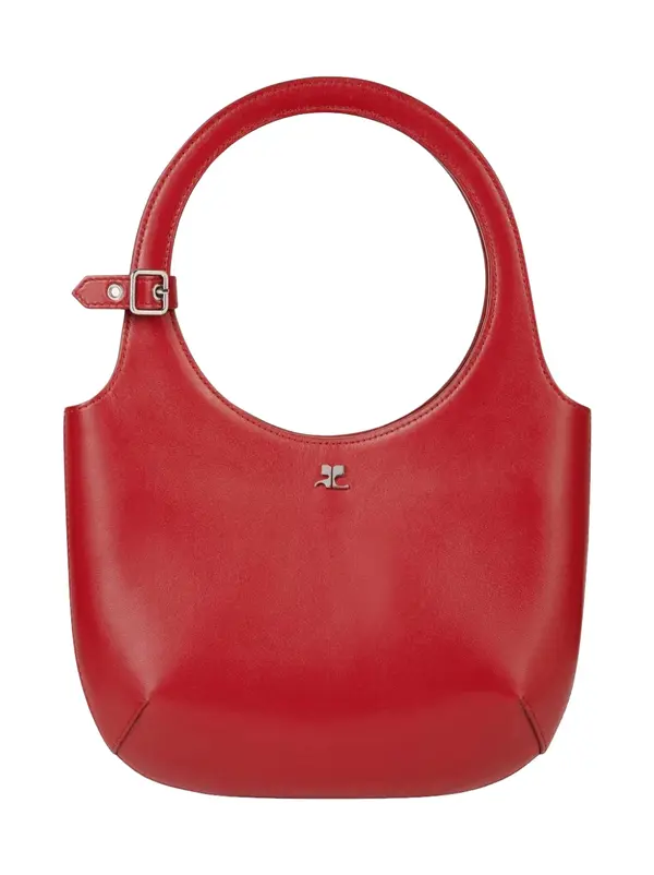 COURREGES Holy Leather Tote Bag - Red