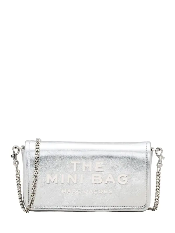 Marc Jacobs Metallic Leather Chain Mini Bag - Silver