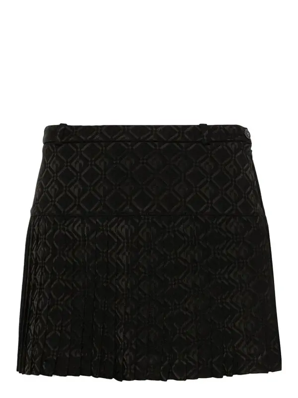 MARINE SERRE Moon Diamond Jacquard Mini Skirt - Black