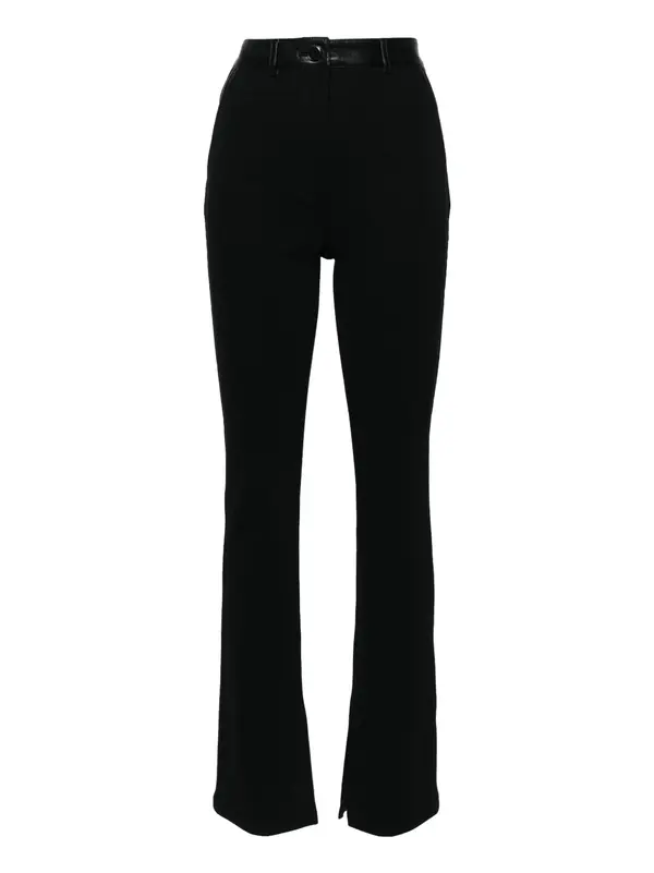 Nanushka Slim-leg Ribbed Trousers - Black