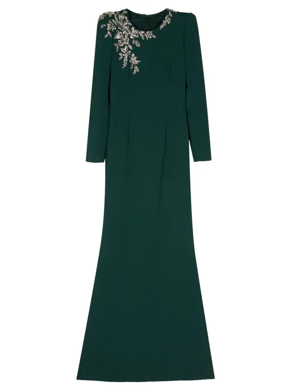 Jenny Packham Angel Eyes Crystal-embellished Gown - Green