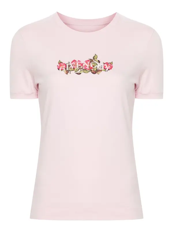 Givenchy Roses-print T-shirt - Pink