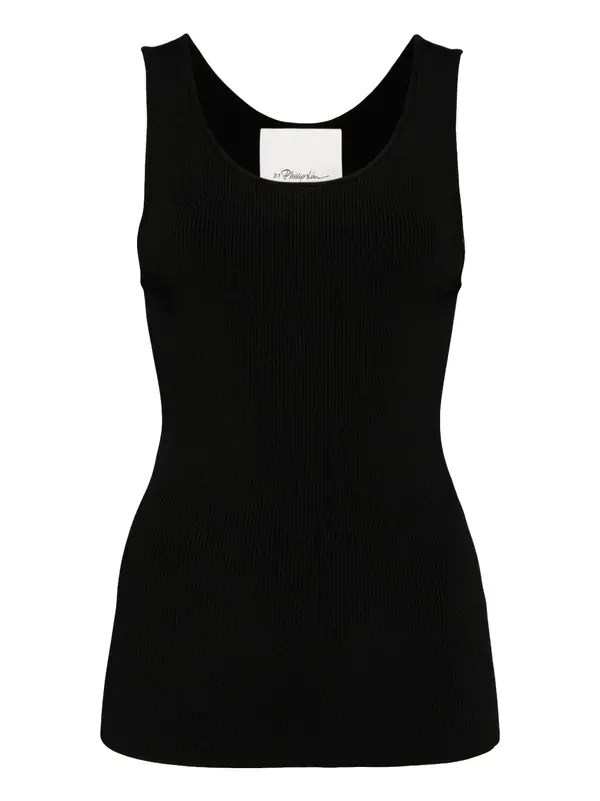 3.1 Phillip Lim Ribbed Tank Top - Black