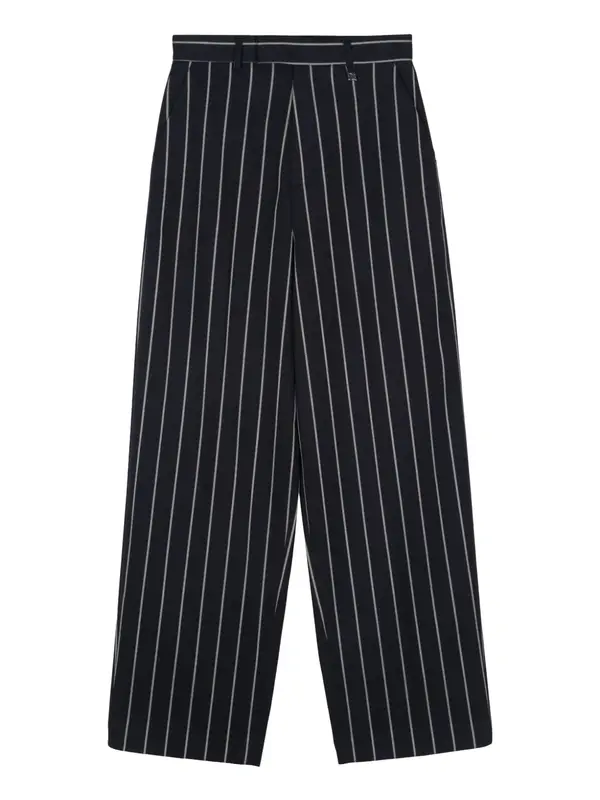 Giuseppe Di Morabito Logo-plaque Striped Trousers - Blue