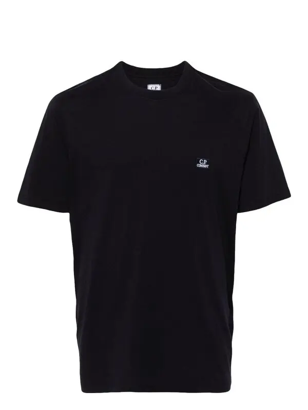 C.P. COMPANY Logo-embroidered T-shirt - Blue