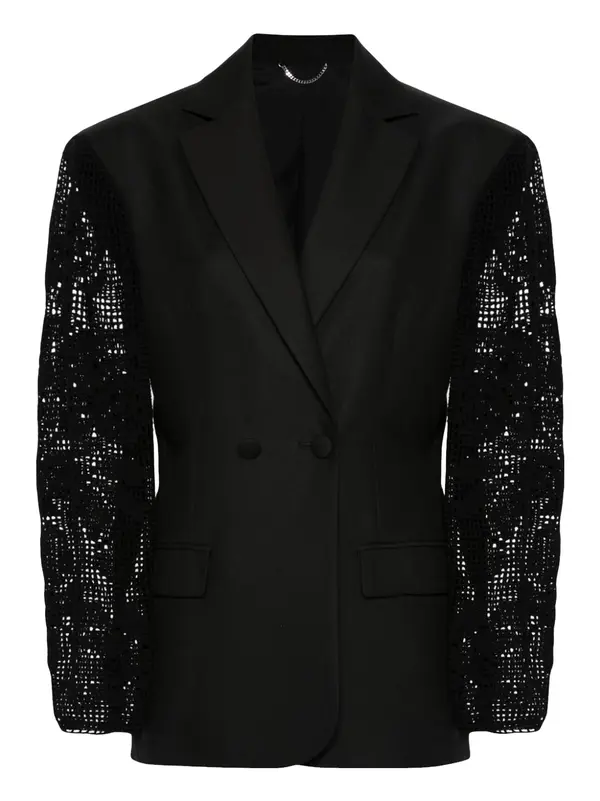 Magda Butrym Crochet-panel Blazer - Black