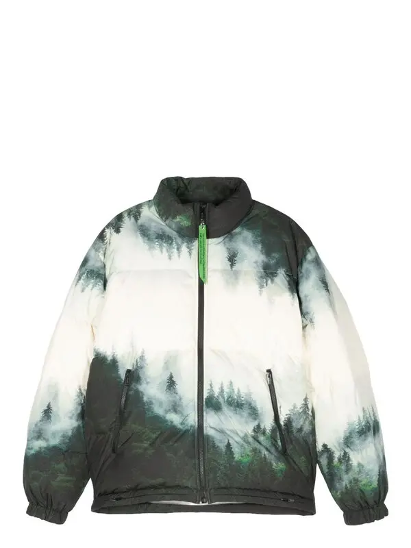 Undercover Logo-print Padded Jacket - Neutrals