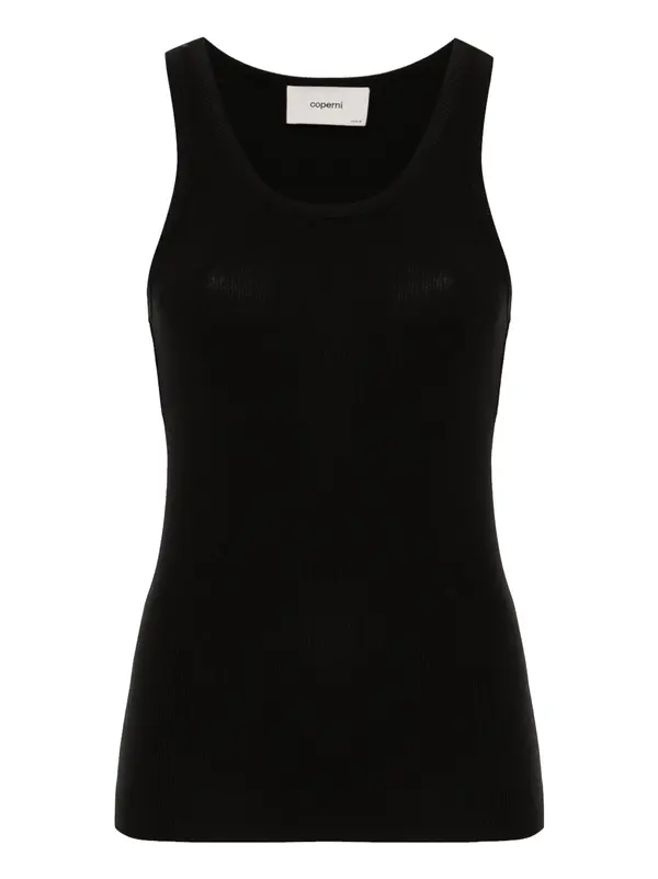 Coperni Logo-embroidered Tank Top - Black