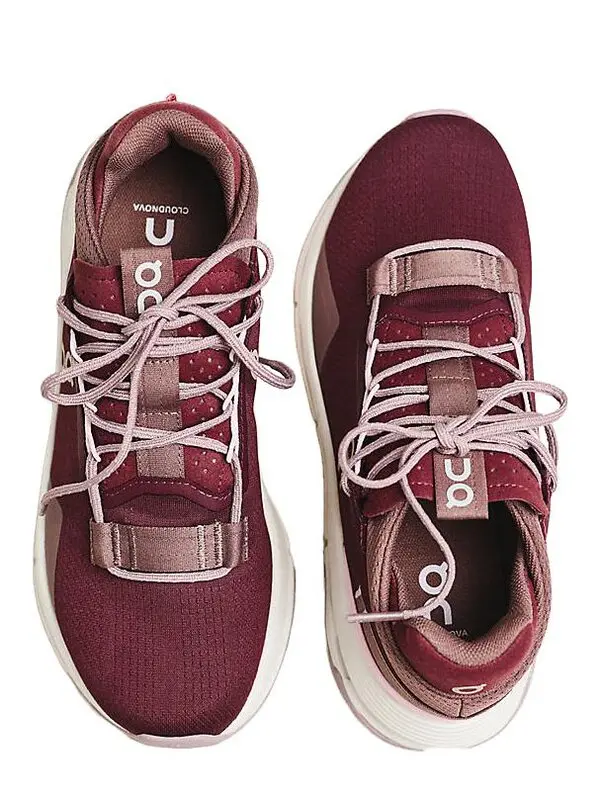 On Cloudnova 2 Sneakers - Maroon / Peony