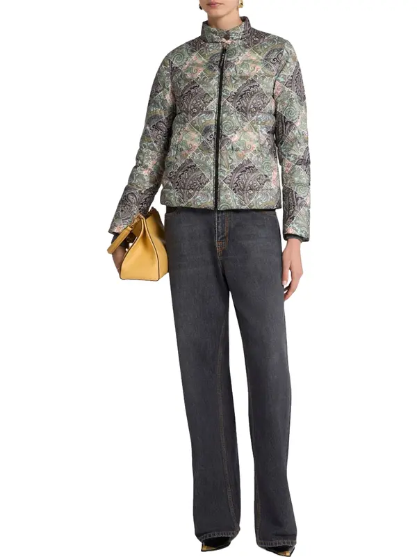 Etro Paisley-print Goose-down Puffer Jacket - Black