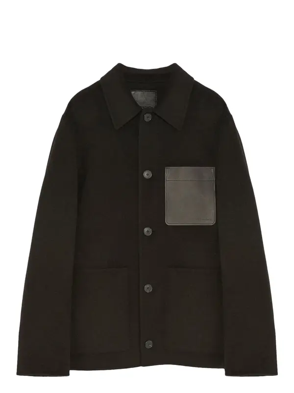 YVES SALOMON Chest-pocket Shirt Jacket - Black