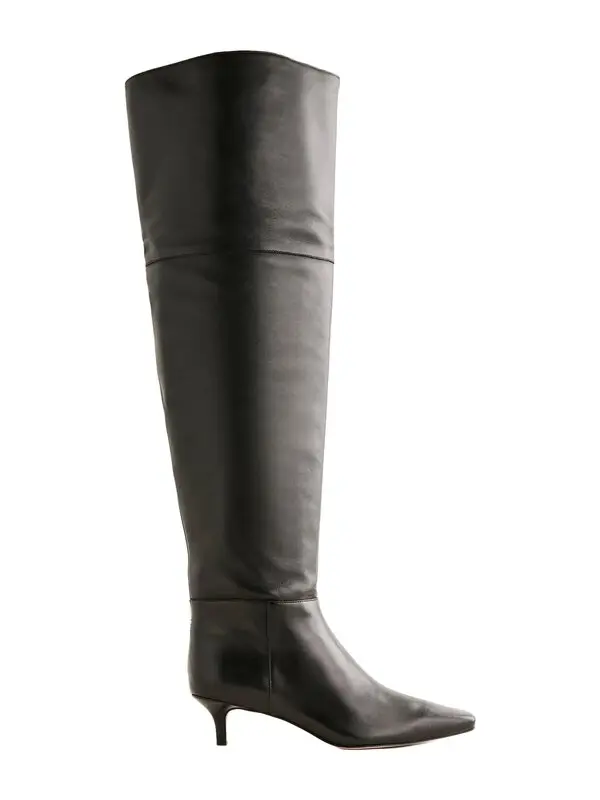 REFORMATION Roxanne Over The Knee Boot - Black
