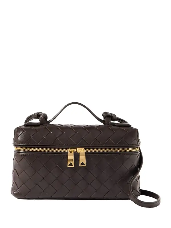 Bottega Veneta Mini Intrecciato Leather Tote - Brown