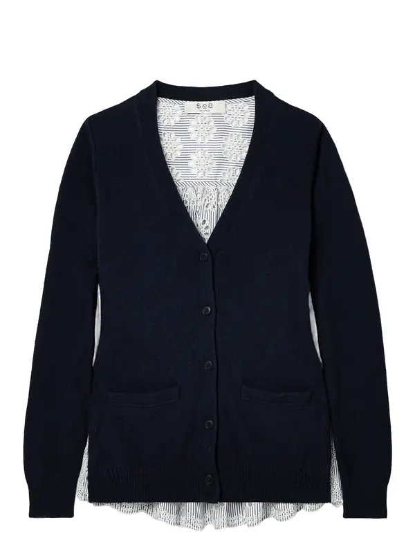 Sea Lennon Paneled Cardigan - Blue