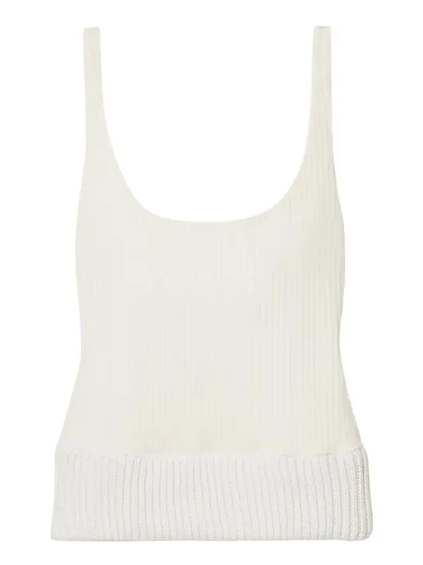 16Arlington Keo Ribbed Stretch-jersey Tank - Ecru
