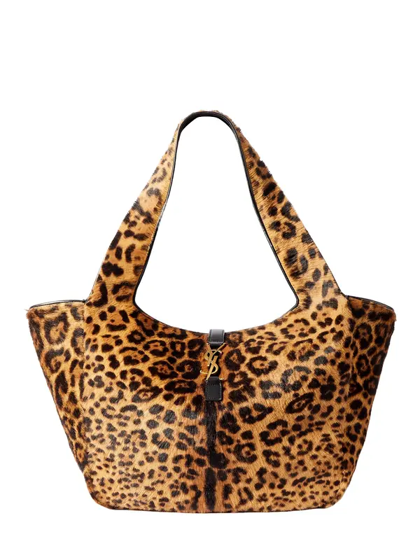 Saint Laurent Le 5 À 7 Bea Leopard-print Calf Hair Tote - Animal Print