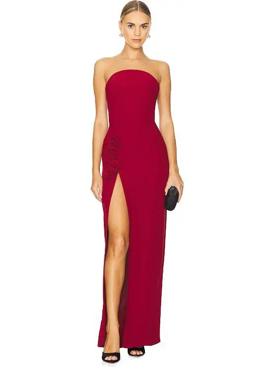 Amanda Uprichard X Revolve Wolfe Gown - Red