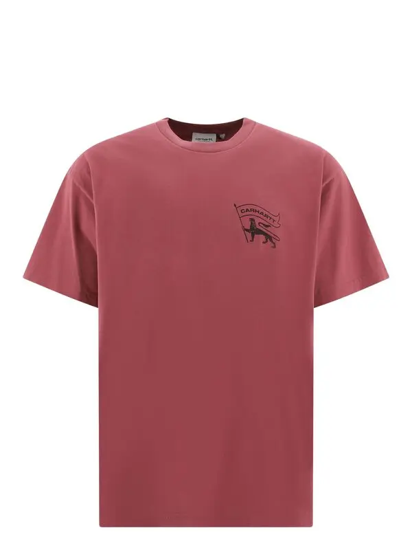 Carhartt Work In Progress Stamp' T Shirt - Fuchsia