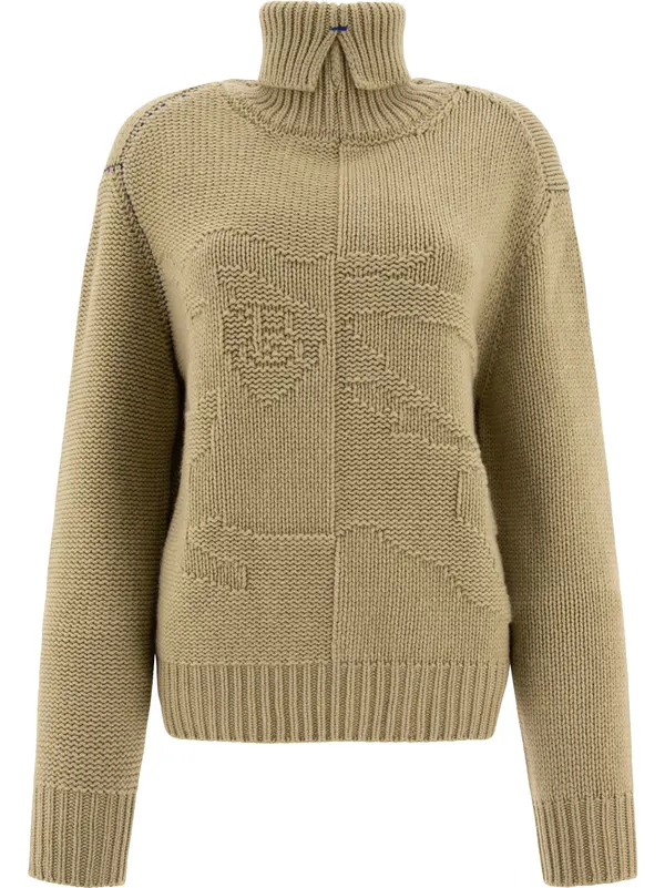 Burberry Cashmere Sweater With Ekd - Green