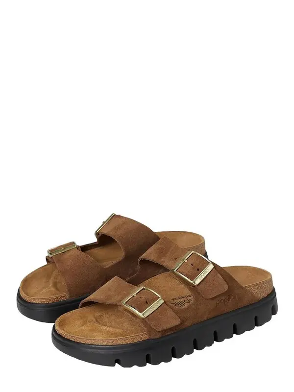 BIRKENSTOCK Papillio Arizona Chunky Suede Sandals - Brown