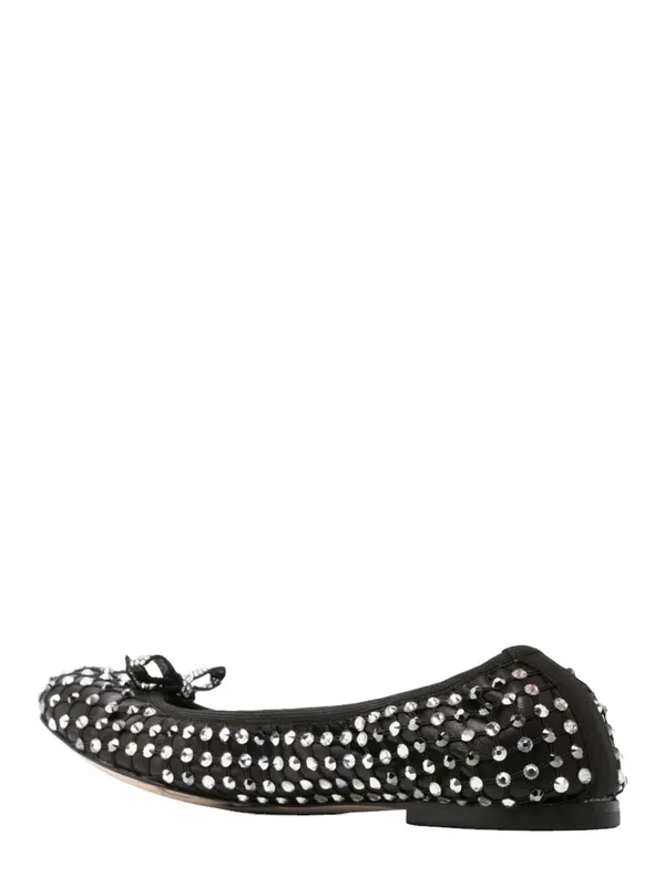 Rene Caovilla Crystal-embellished Ballet Flats - Black