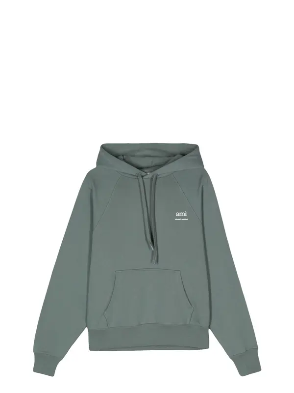 Ami Logo-print Hoodie - Green