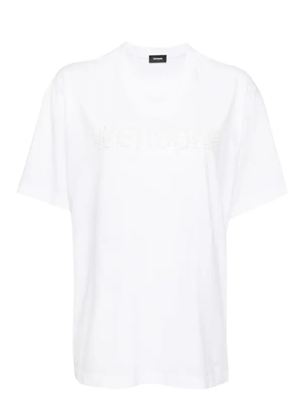 We11Done Pearl Logo T-shirt - White