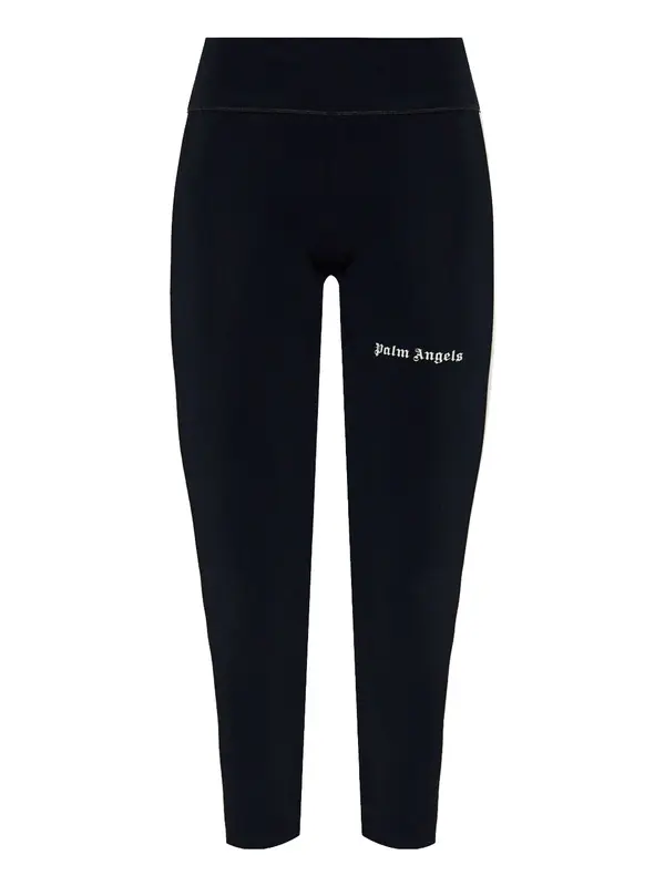 Palm Angels Logo-print Cropped Leggings - Black