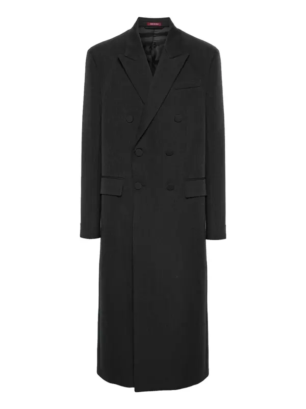 Gucci Ancora Embroidered Wool Coat - Grey