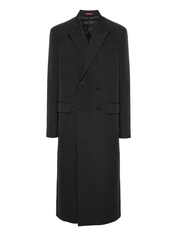 Gucci Ancora Embroidered Wool Coat - Grey