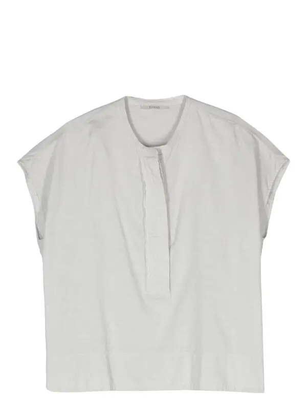 Kristensen Du Nord Cotton Voile Top - Grey