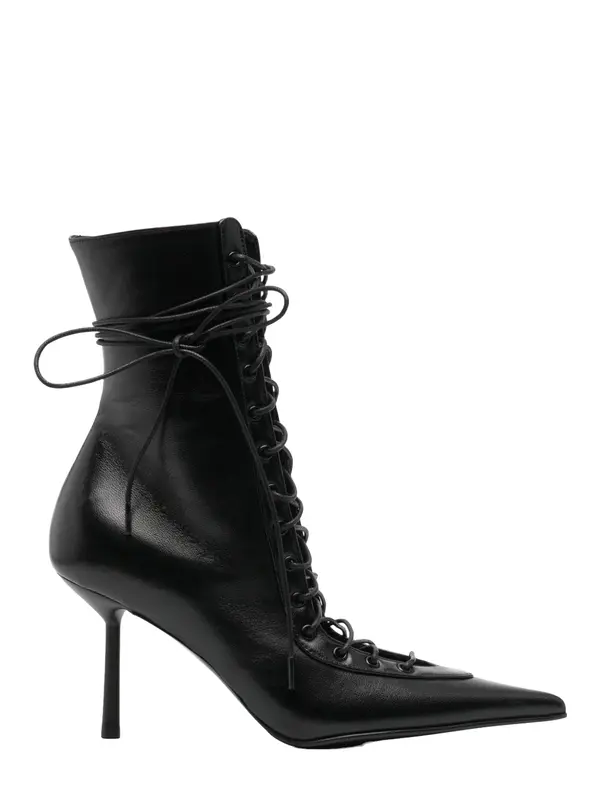 LE SILLA 85mm Leather Boots - Black