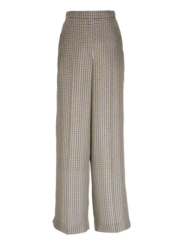 Dorothee Schumacher Checked-print Trousers - Green