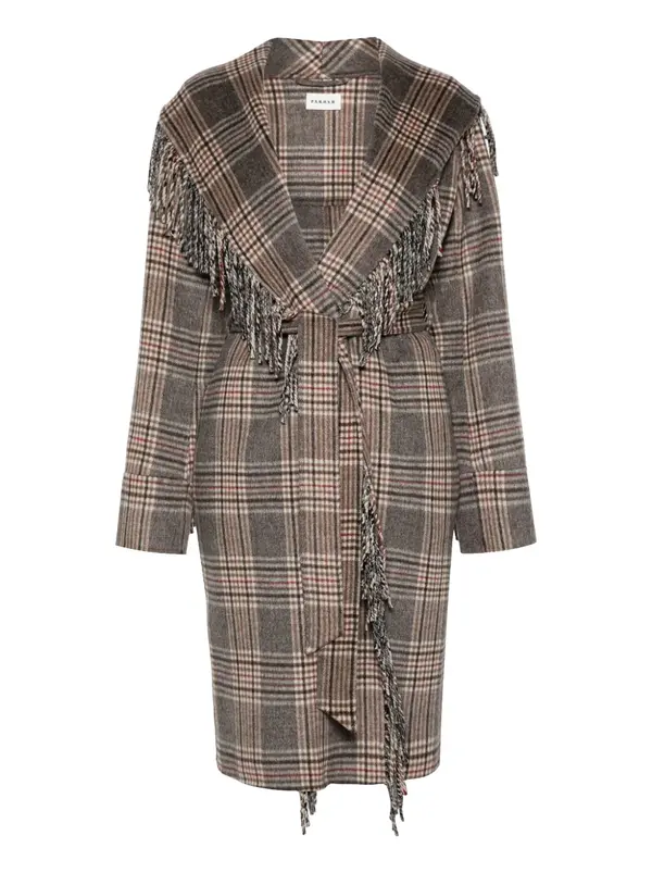 P.a.r.o.s.h Checkered Coat - Brown