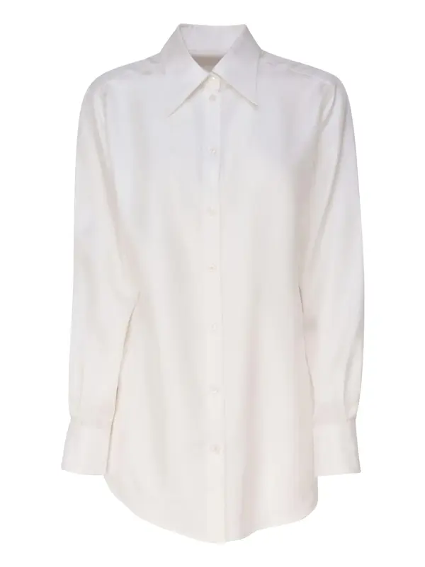 Dolce & Gabbana Long-sleeve Silk Shirt - White
