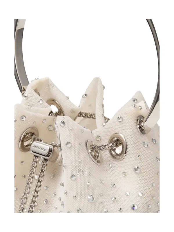 JIMMY CHOO Bon Bon Shoulder Bag - White