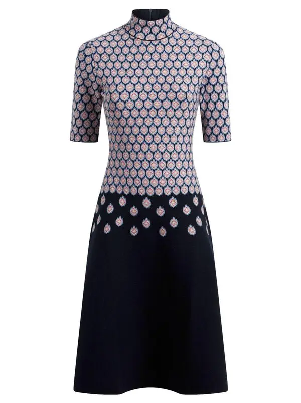Etro Jacquard A-line Dress - Blue