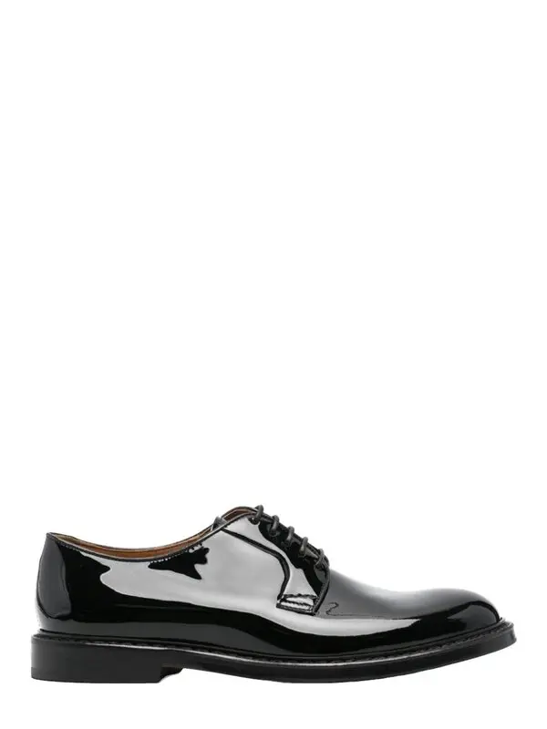 DOUCAL'S Leather Derby Lace Up Shoes - Black