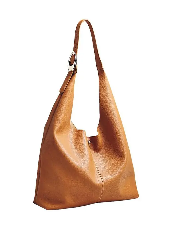 Anthropologie The Love Knot Slouchy Buckle Bag - Camel