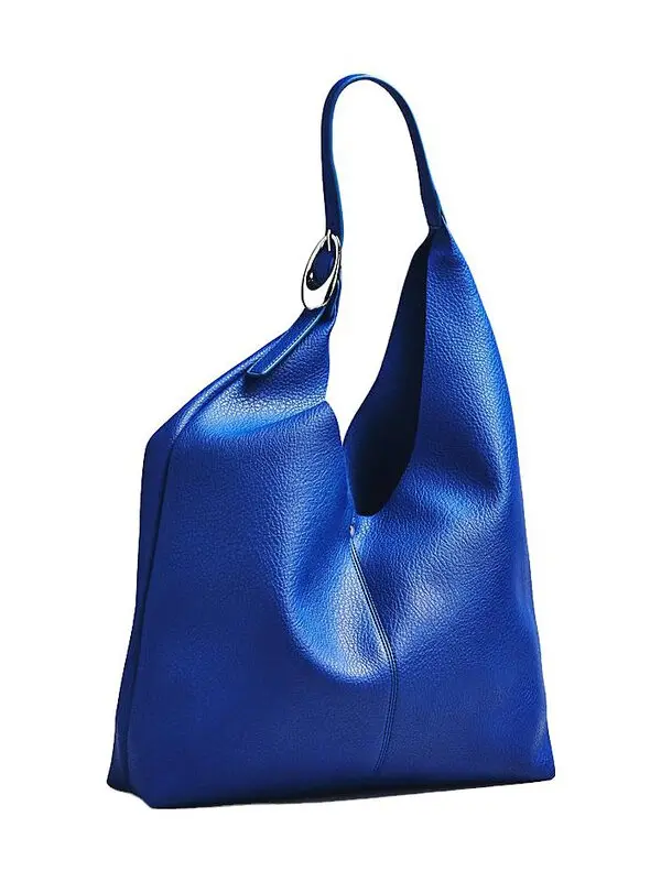Anthropologie The Love Knot Slouchy Buckle Bag - Cobalt Blue